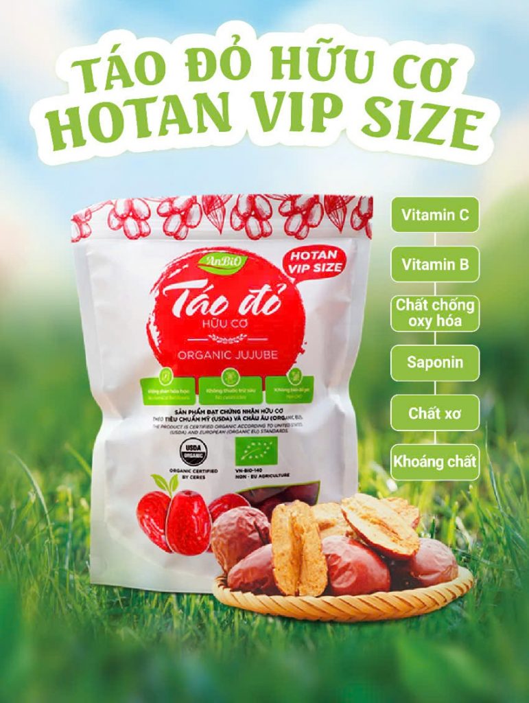 TÁO ĐỎ HOTAN HỮU CƠ VIP SIZE ANBIO 450G – Hoàng Gia Long BioTech